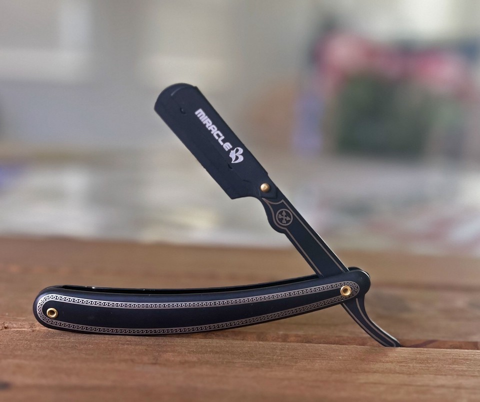 Wood Handle Barber Straight Razors, Disposable Blades Straight Edge ...