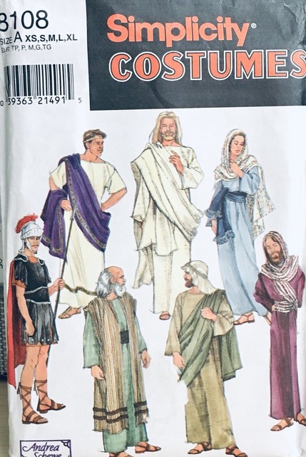 Simplicity 8108 Biblical Robe Costume Passion Play Nativity Adult ...