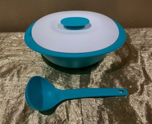 New UNIQUE Tupperware Legacy Rice & Soup Server Bowl w Scoop 1.8L ...