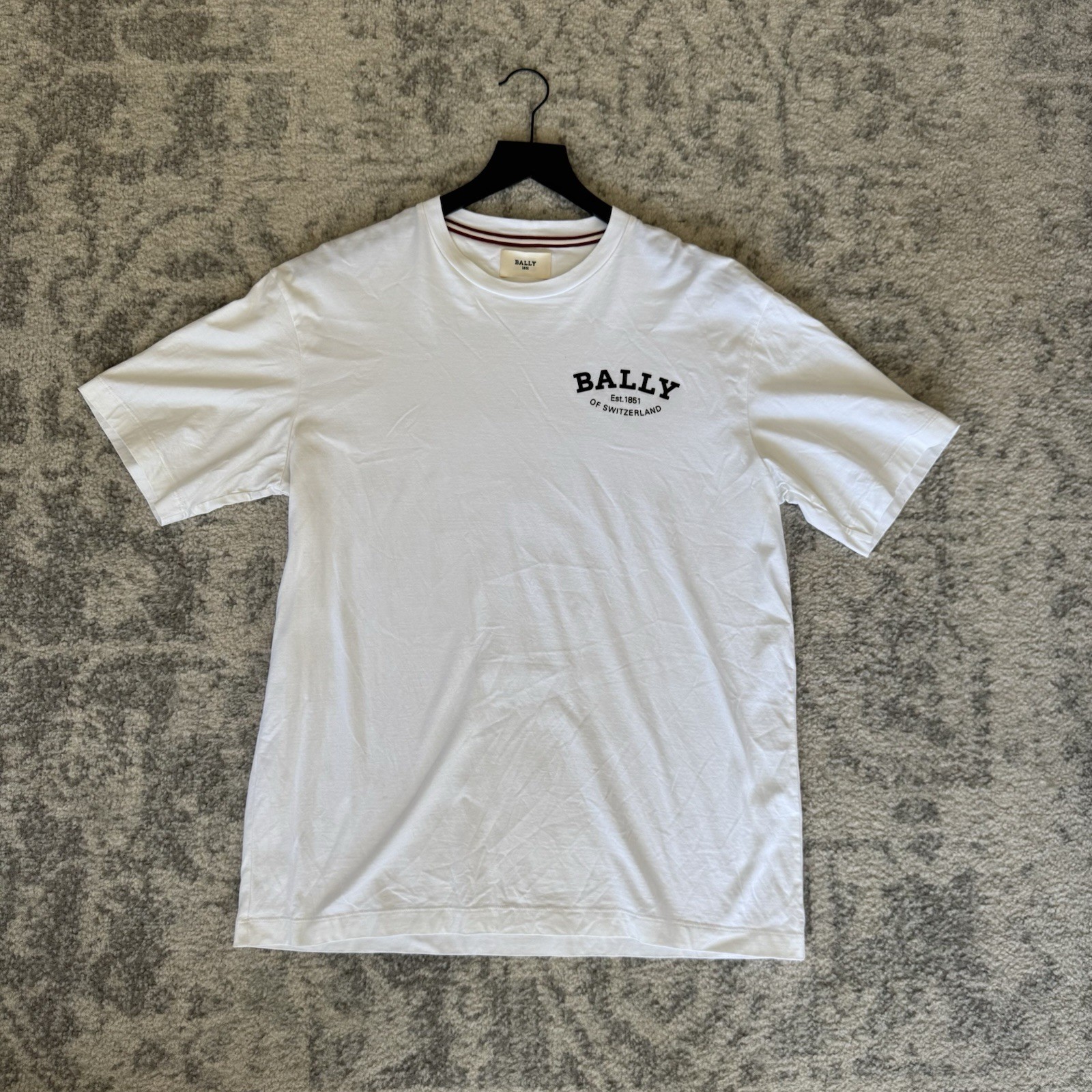 Bally Men's Designer 100% Cotton 3D Rubber Logo T-Shi… - Gem