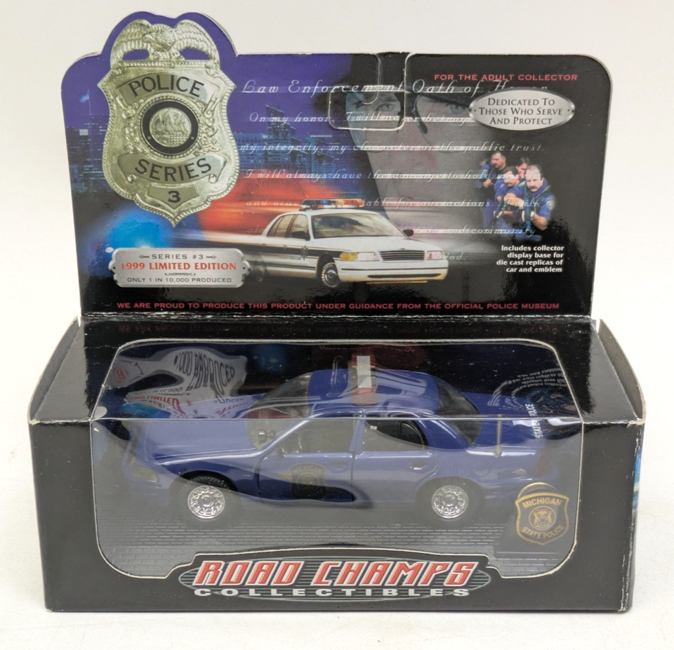 Road Champs Police Car Series 3 Cruiser w/ Pin Crown Victoria Diecast ...