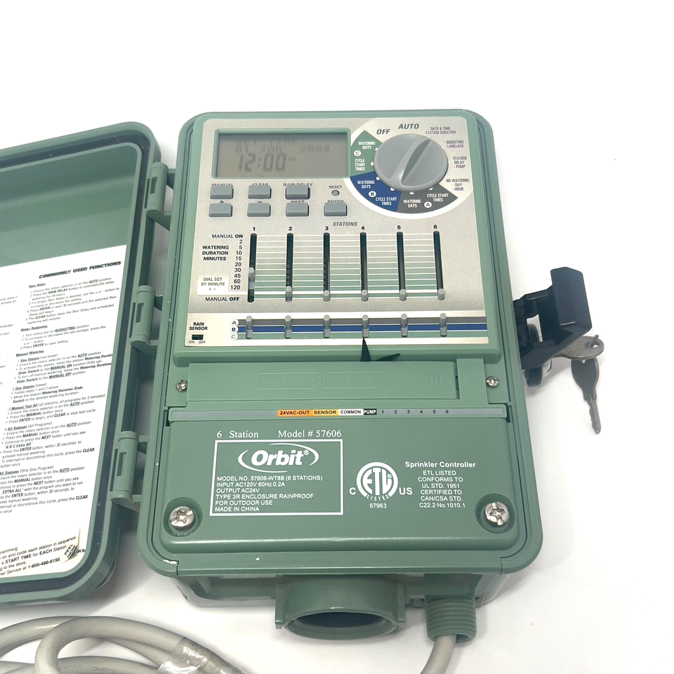 Orbit WaterMaster 6 Station Outdoor Auto Sprinkler Water Watering Timer ...