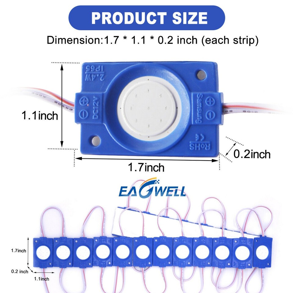 COB Module Blue Strip Light Lamp IP65 Waterproof Super Bright for Sign ...