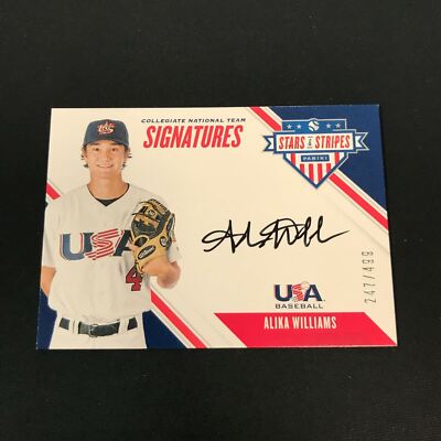 2020 Stars & Stripes ALIKA WILLIAMS Auto 247/499 USA Baseball *JU09 | eBay