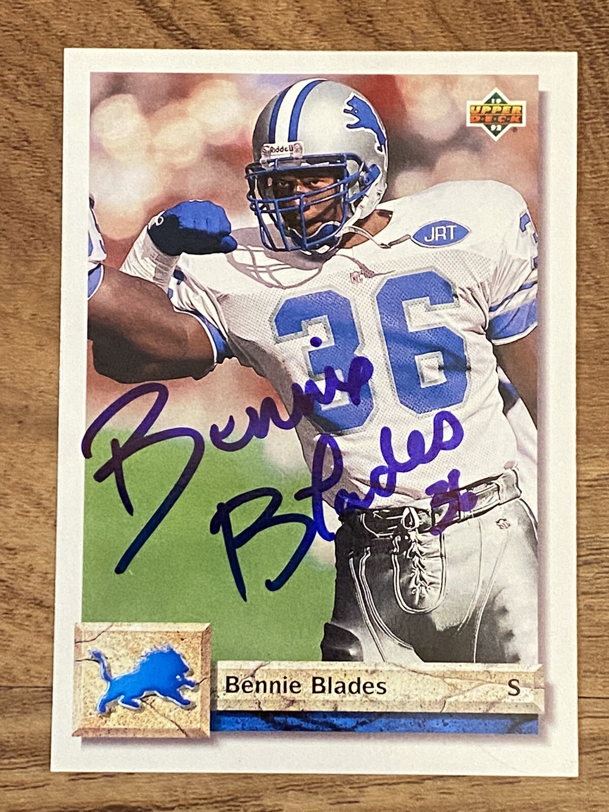 BENNIE BLADES 1992 Upper Deck #177 Autographed Card - Detroit Lions | eBay
