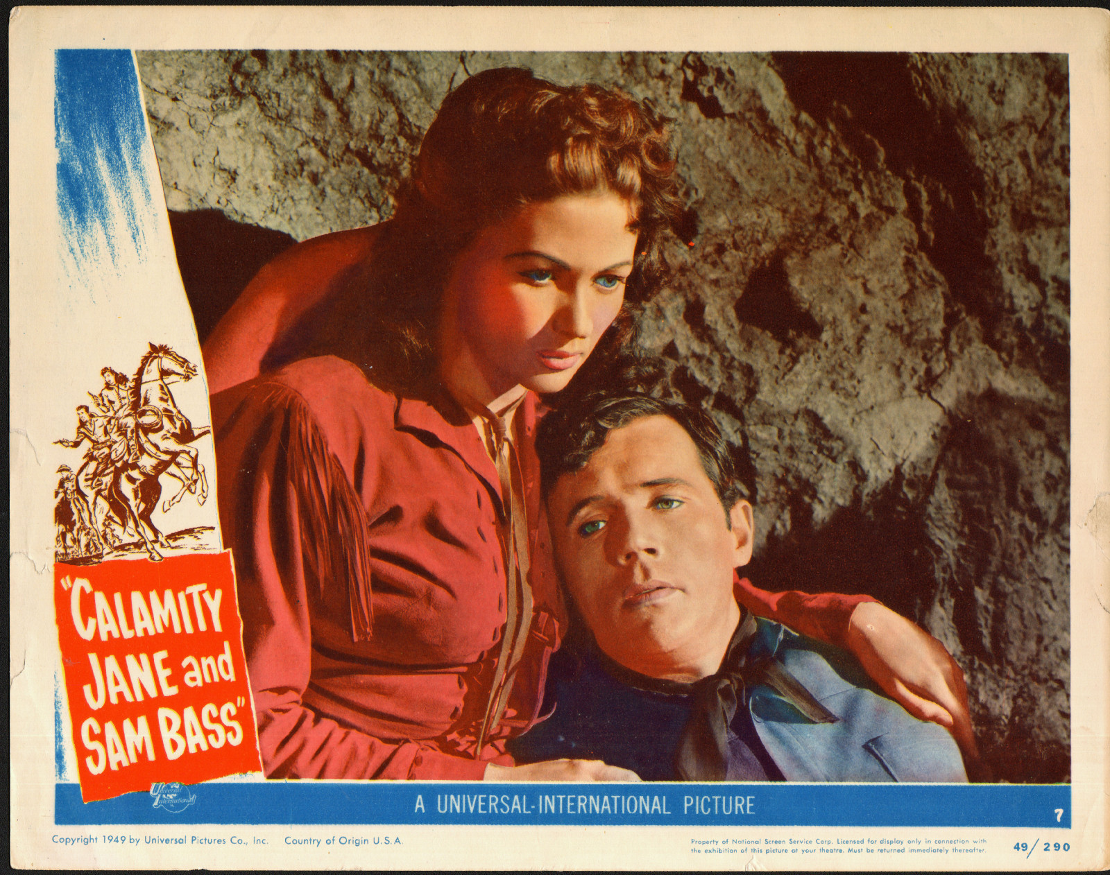 CALAMITY JANE AND SAM BASS original 1949 lobby card YVONNE DE CARLO ...