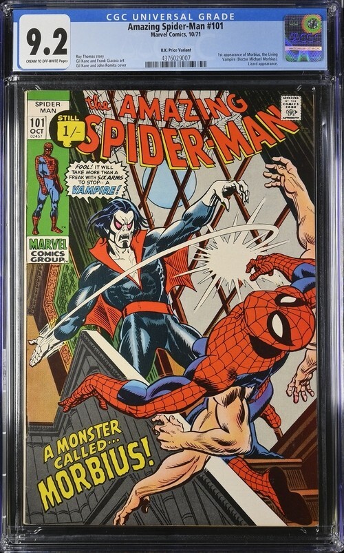 Amazing Spider-Man #101 CGC 9.2 KEY🔥First App of Morbius🔥 Rare UK ...