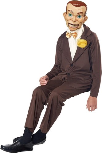 Evil Dummy Puppet Boy Scary Doll Fancy Dress Up Halloween Child Costume ...