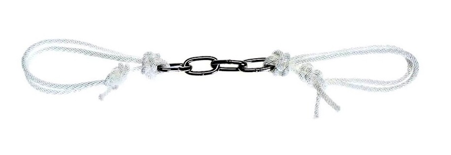 Cowboy Curb Chain Double Rope Tye Curb Chain White Nylon Ties Eddy's ...