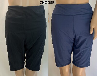 Aleumdr women's High Waisted black or blue Board Shorts Swim Bottom ...