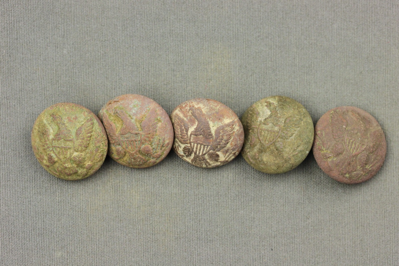 Civil War Dug Union Eagle Buttons Group Of Five | eBay