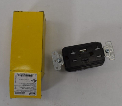 Hubbell Charger Receptacle USB Duplex 20A 125V Tamper Resistant ...