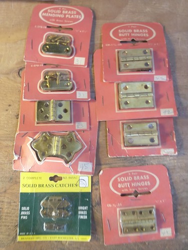 Butt Hinges Mending Plates Catches with Screws. Jewelry Box | eBay