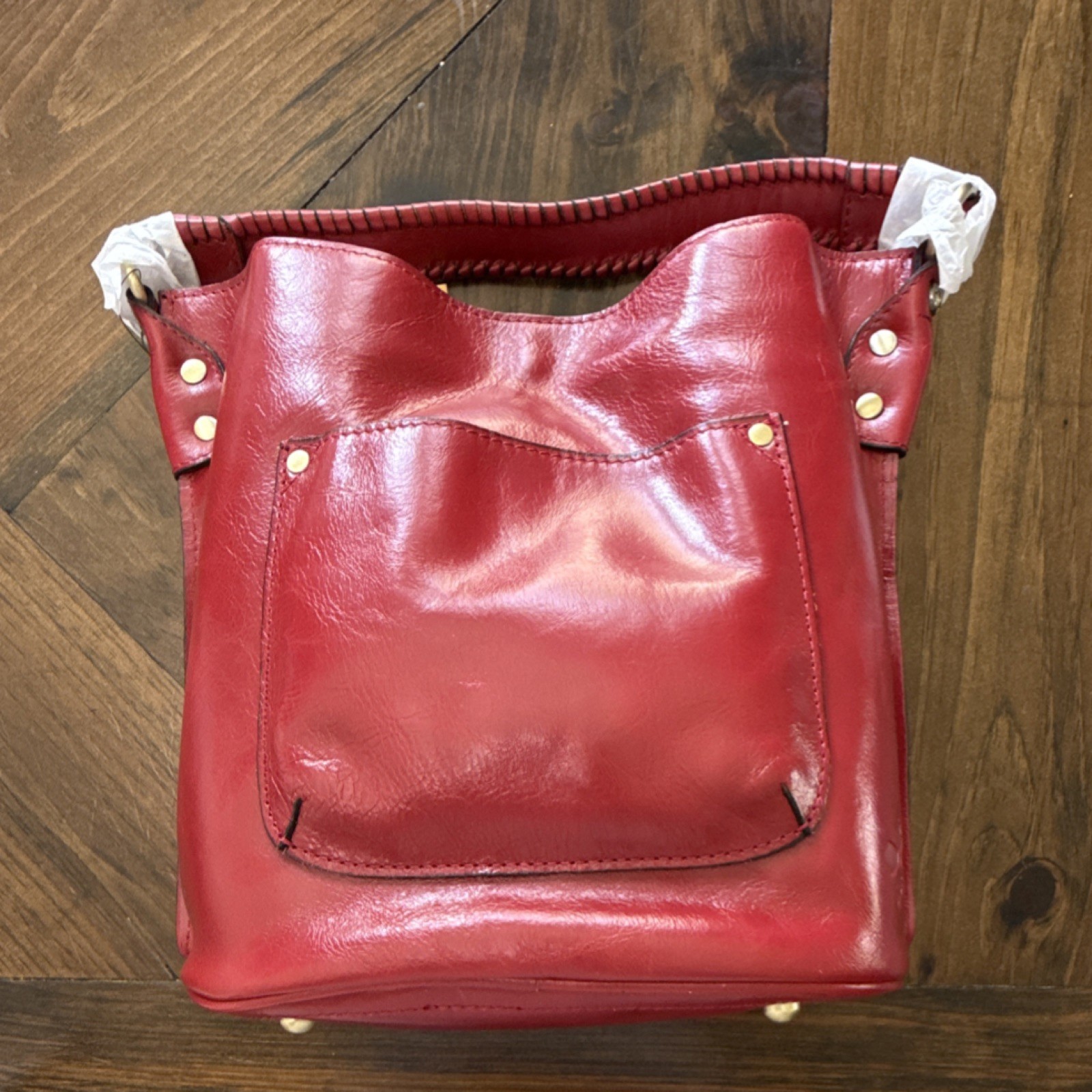 NWT Patricia Nash Scarlet Embroidered Leather Otavia Bucket Bag Women's ...