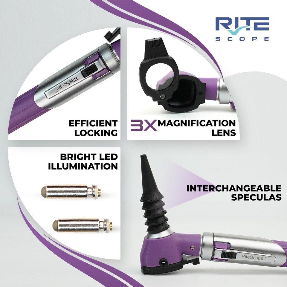 Otoscope with Light - Premium Otoscope Set with Fiber Optic ...