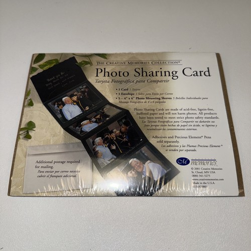 Creative Memories Photo Sharing Card W/5 4x6 Photo Mounting Sleeves ...