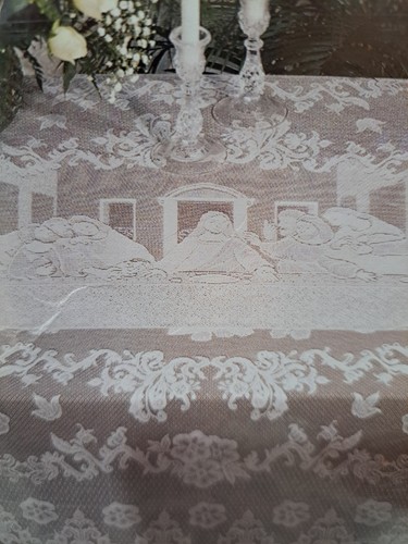 The Last Supper Oblong Lace Tablecloth 60" X 104" 100% Polyester ...