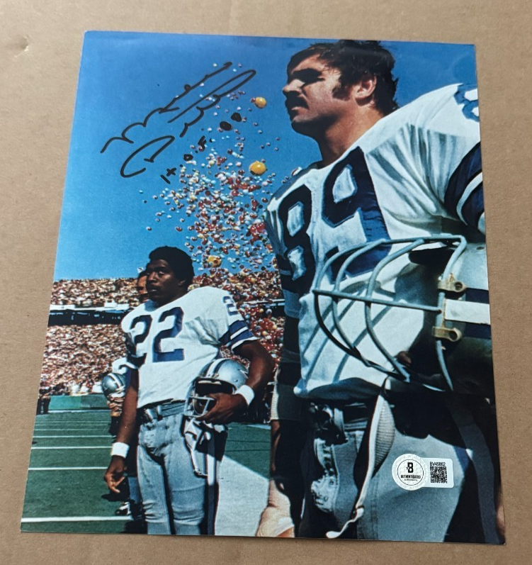 MIKE DITKA SIGNED DALLAS COWBOYS 8X10 PHOTO W/HOF88 BECKETT COA HAND ...