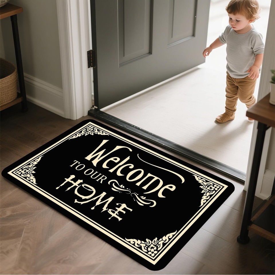 Welcome to Our Home Door Mat, Front Entrance Doormat for Inside Floor ...