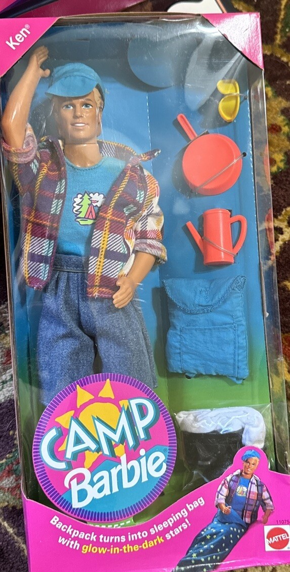Camp Ken Doll Boyfriend of Barbie 11075 Mattel 1993 NRFB Camping ...