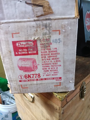 Dayton electric motor 1/3 HP 6k778k 1725 RPM New | eBay