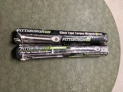 2х Pittsburgh Pro 1/2" Drive Torque Wrench Reversible Click-Type with ...