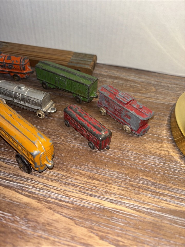 Vintage Lot of Barclay Slush Railroad Diecast Rail Cars & Other Metal ...
