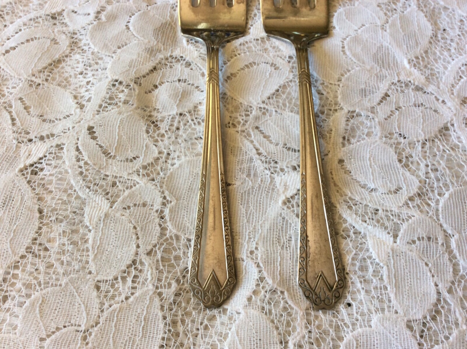 Vintage National Silver Company NSC EPNS 2 Serving Forks Twelve Pattern ...