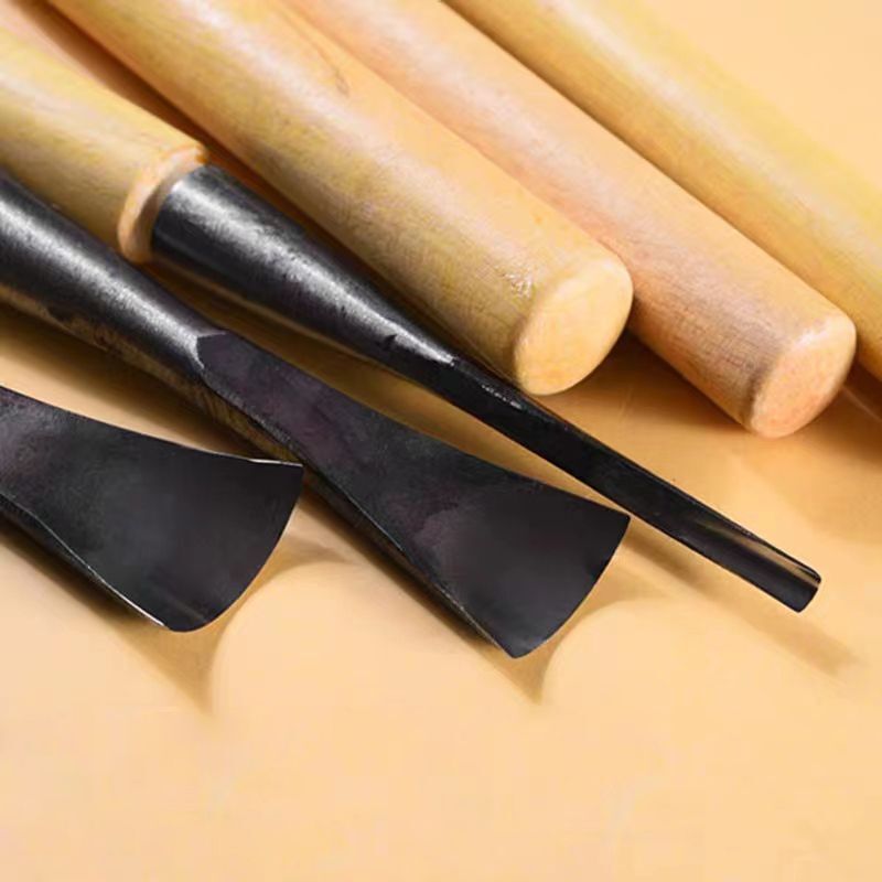 Metal Wood Carving Cutter Handmade Circular Handle Grinding Woodworking ...