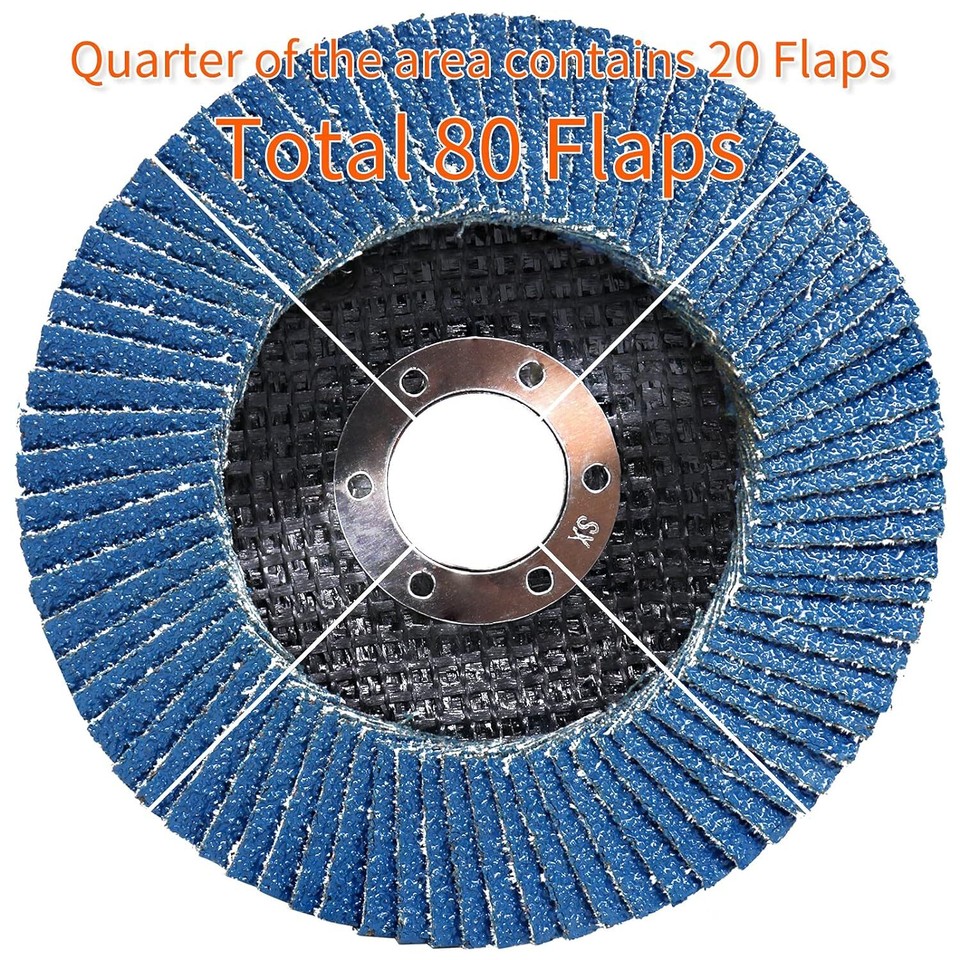 10 PCS Flap Discs 40 Grit 4 1/2â€ X7/8â€ Grinding Wheel Flapper Wheel ...