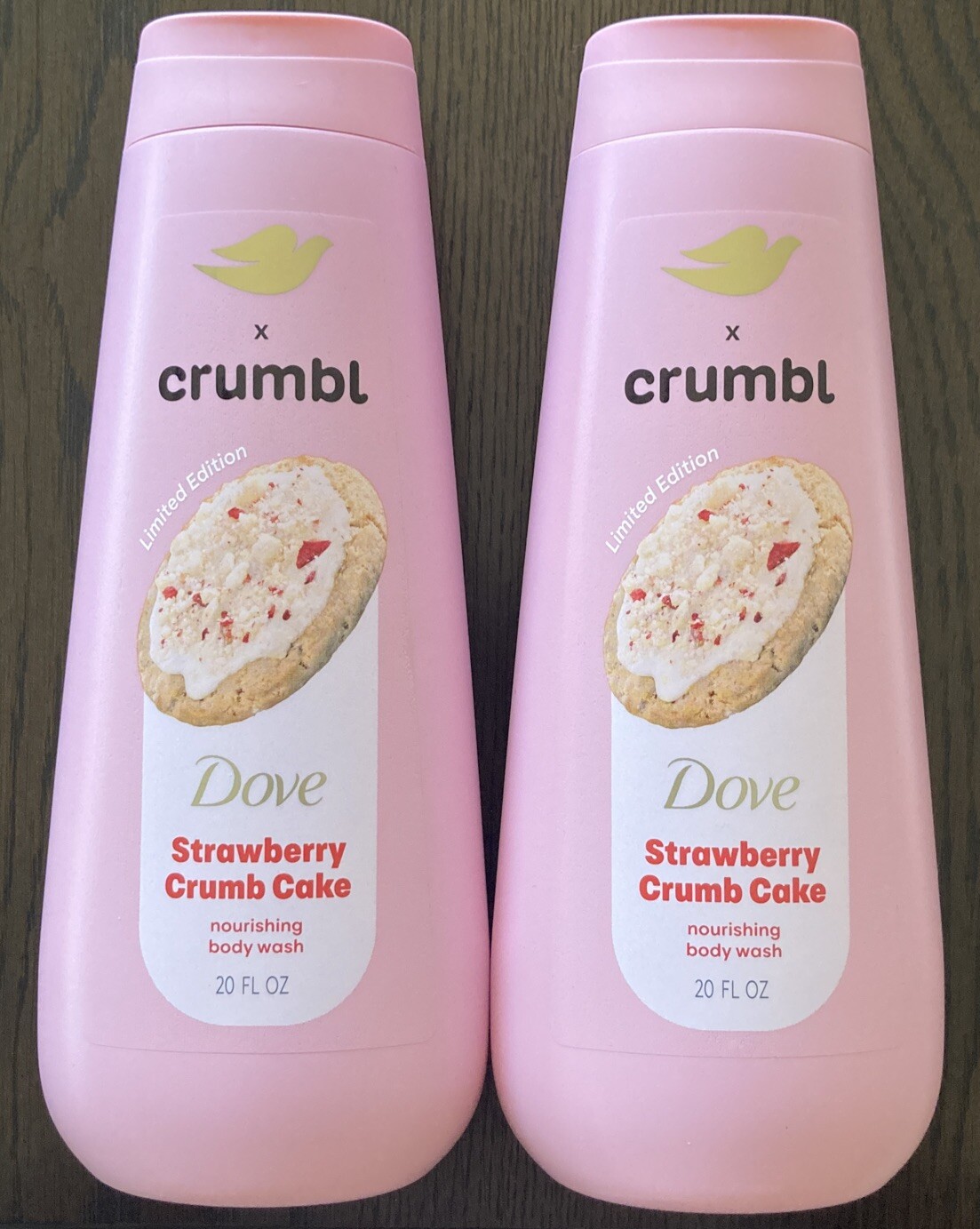 🍰 Dove X Crumbl STRAWBERRY CRUMB CAKE Body Wash Limited Edition - 20oz ...