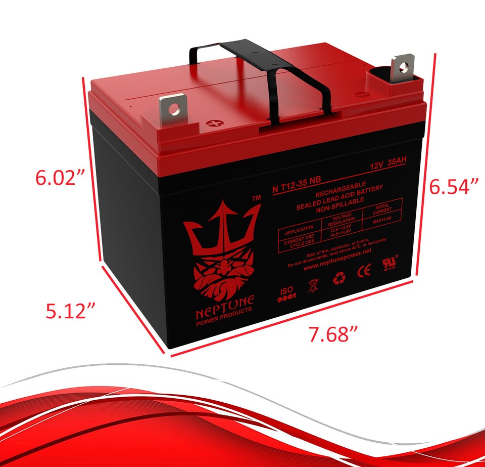 Jump N Carry JNC080 12V 35Ah SLA Replacement Jump Starter Battery By ...