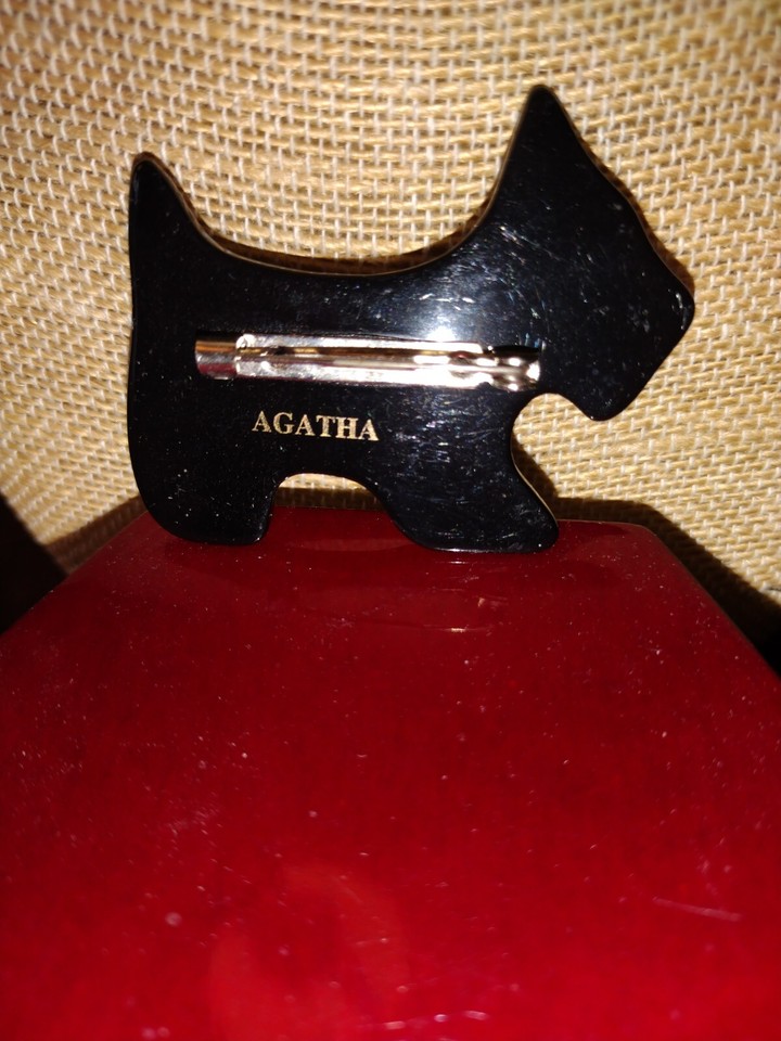 BLACK "AGATHA" SCOTTY DOG BROOCH -(3) | eBay
