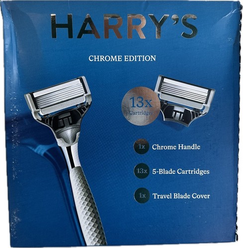 Harry’s Razor, Chrome Edition, Chrome Handle, Travel Cover, + 13 ...