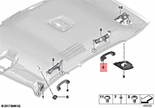 Genuine BMW X1 F39 F45 F46 F48 F49 F52 118i 120i Handle Rear Right ...
