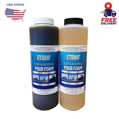 6 Lb. Density Expanding Pour Foam, 2 Part Polyurethane Closed Cell ...