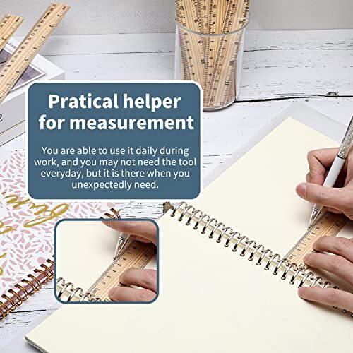60 Pack Wooden Ruler 12 Inch Rulers Bulk Wood Measuring 60 Pieces ...