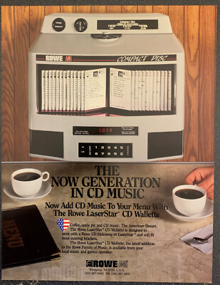 ROWE/AMi LaserStar CD Wallette Jukebox Wall Box Flyer - Box Shipped | eBay