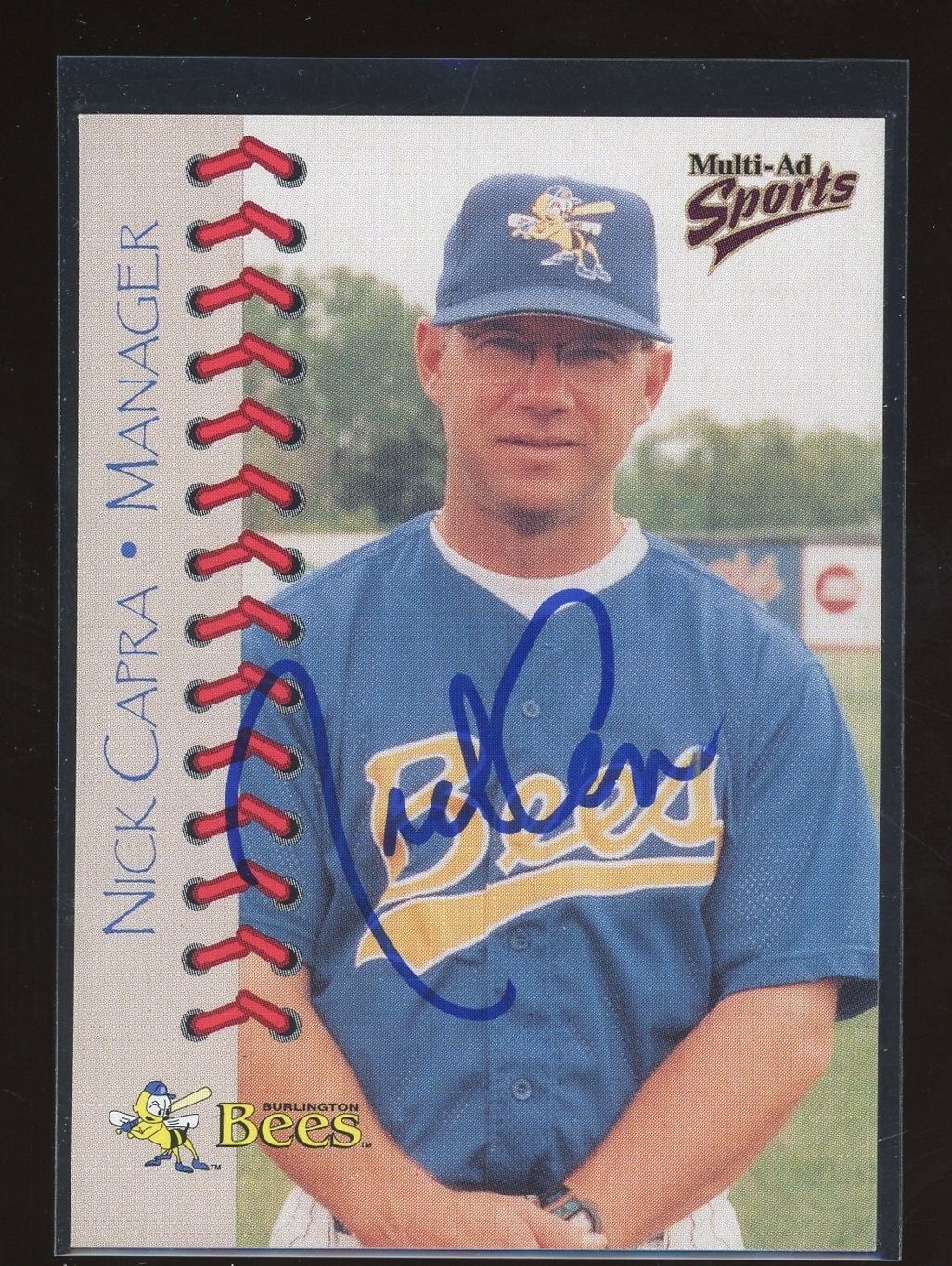 1999 Burlington Bees NICK CAPRA Signed Card autograph auto WHITE SOX ...