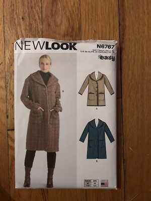 Simplicity New Look 6767 Misses' Coat Or Jacket Sewing Pattern Size XS ...
