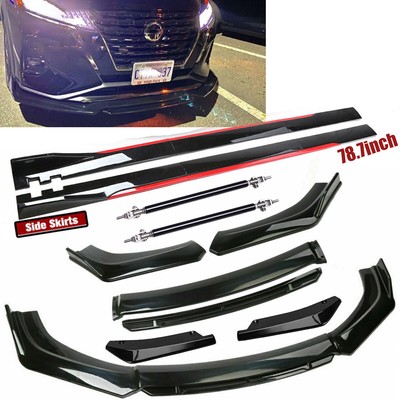 Strut Rod Front Bumper Lip Spoiler Splitter/ Side Skirt Rear For Nissan ...