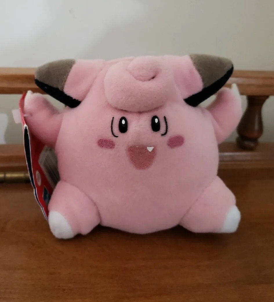 CLEFAIRY 2000 Hasbro Plush Nintendo Pokemon 4" Toosh & Hang Tag NEW OLD ...