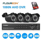 Floureon Security Camera NTSC System 4/8 AHD Cameras, 720P/1080P, 4CH ...