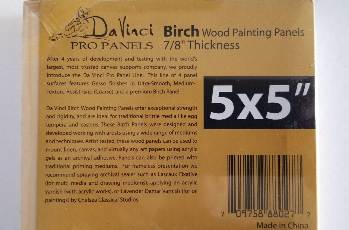 Lot of #7 Da Vinci Pro Birch Wood Painting Panel 5"x5" x 7/8" | eBay