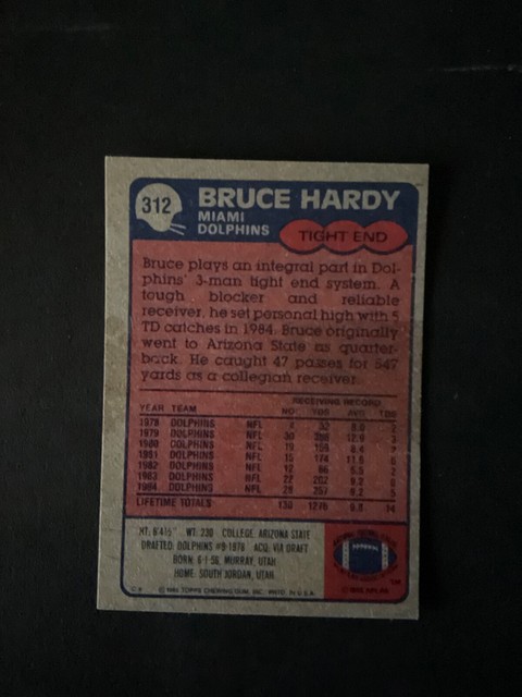 1985 Topps - #312 Bruce Hardy for sale online | eBay