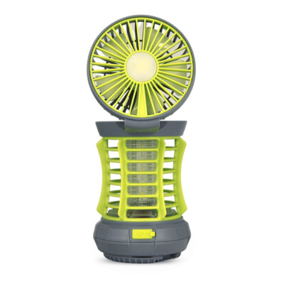 12V Rechargable LED Mosquito Mozzie UV Zapper Fan Lantern Light Insect ...