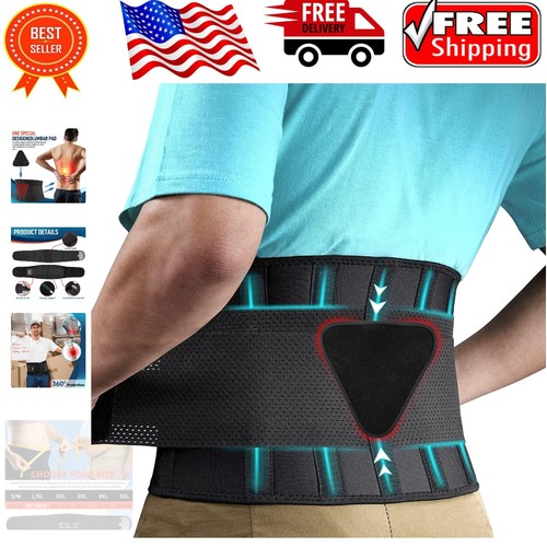 Pain Relief Back Brace with Strong Support Strips-Adjustable Fit for ...