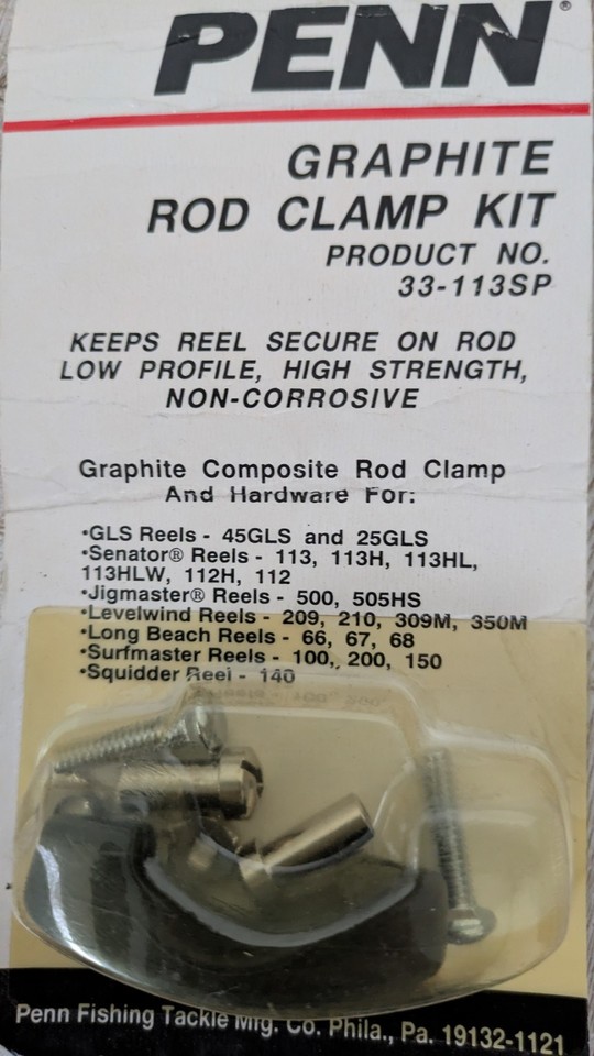 Penn Reel Rod Clamp Kit w/Hardware PART #33-113SP OEM Sealed Package | eBay