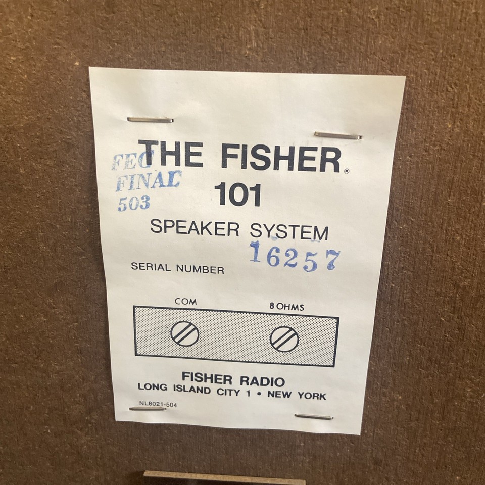 Vintage The Fisher 101 Speakers | eBay