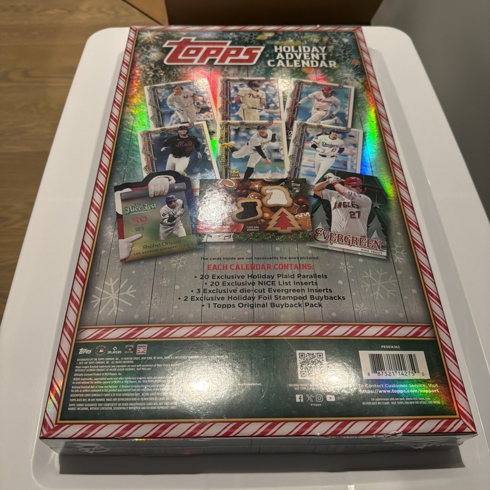 2025 Topps Holiday Advent Calendar (103 Cards) MLB Baseball Brand New ...